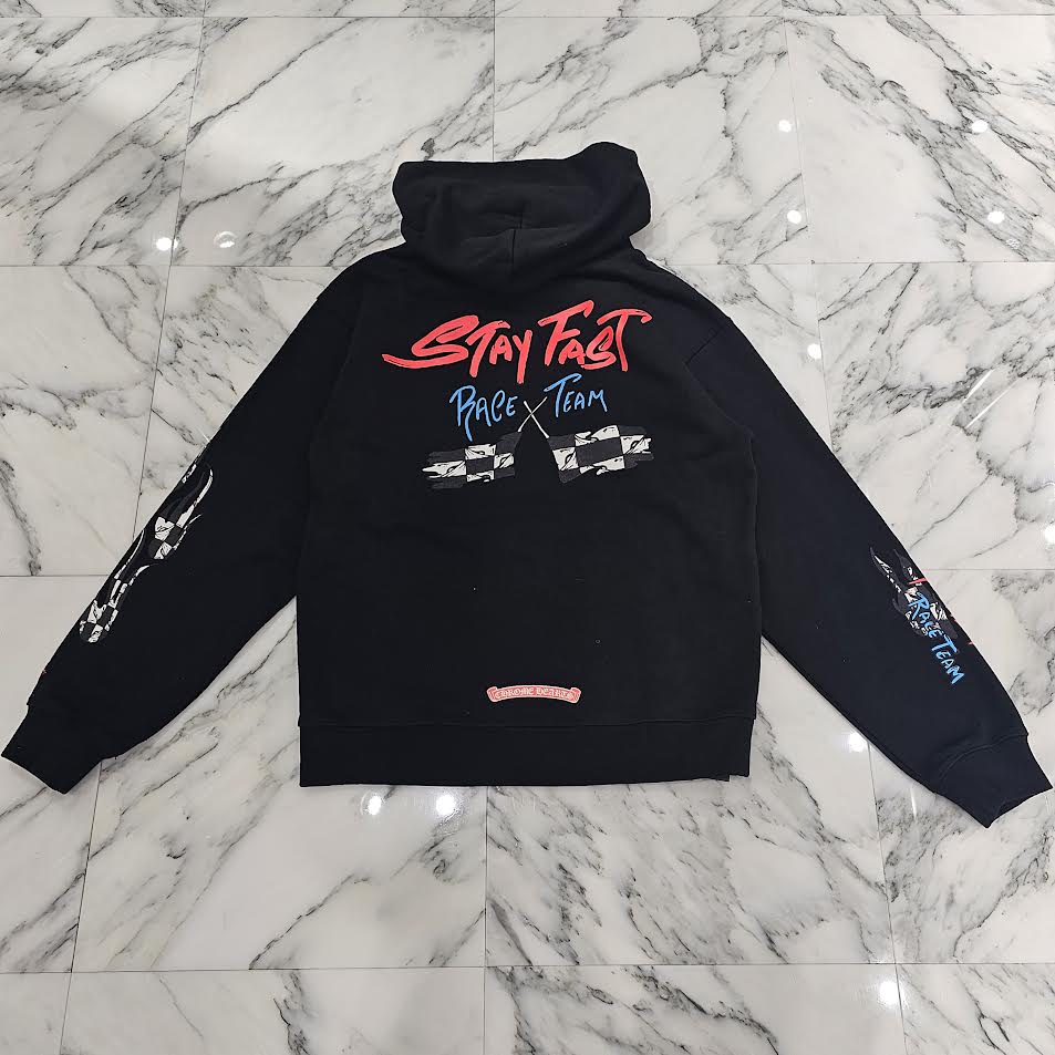 CHROME HEARTS × MATTY BOY PPO STAY FAST RACE TEAM Pullover Hoodie Size ...