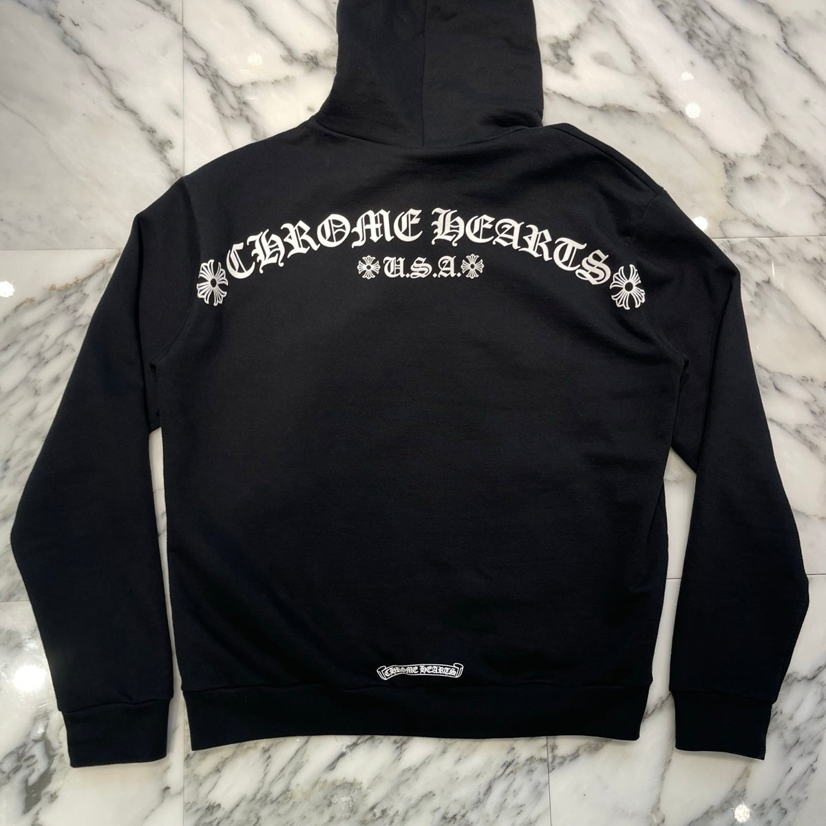 CHROME HEARTS Back Arch USA Logo Zip Up Hoodie Size XL クロムハーツ バックアーチ U ...