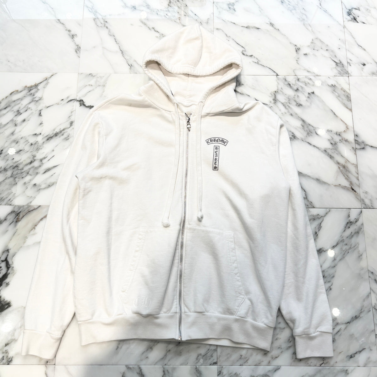 CHROME HEARTS Back Arch USA Logo Zip Up Hoodie Size L クロムハーツ バックアーチ US ...