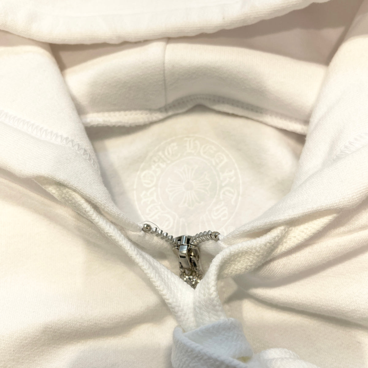 CHROME HEARTS Back Scroll Label Logo Zip Up Hoodie Size XL クロムハーツ バックス ...