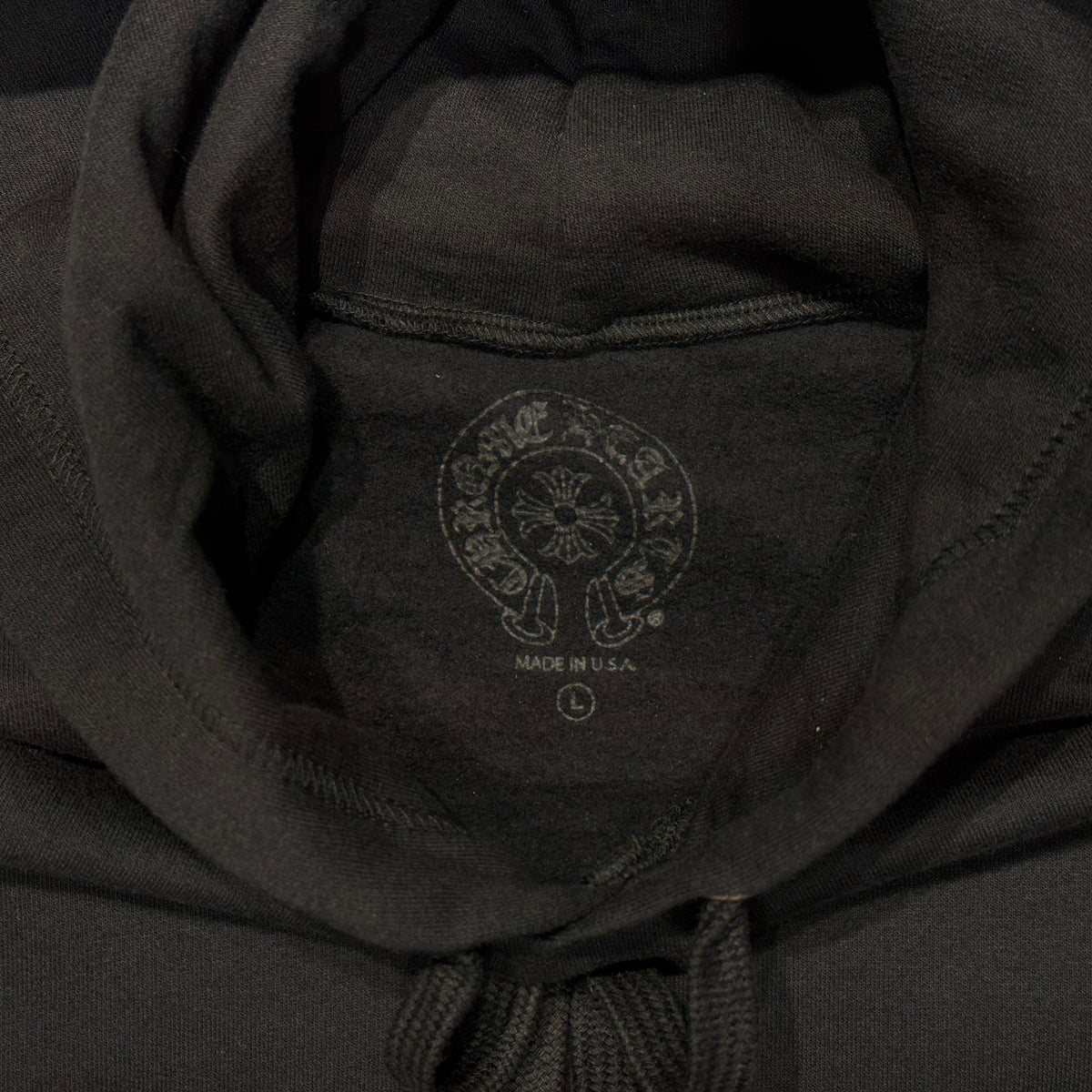 CHROME HEARTS Back Scroll Label Logo Pullover Hoodie Size L クロムハーツ バック ...