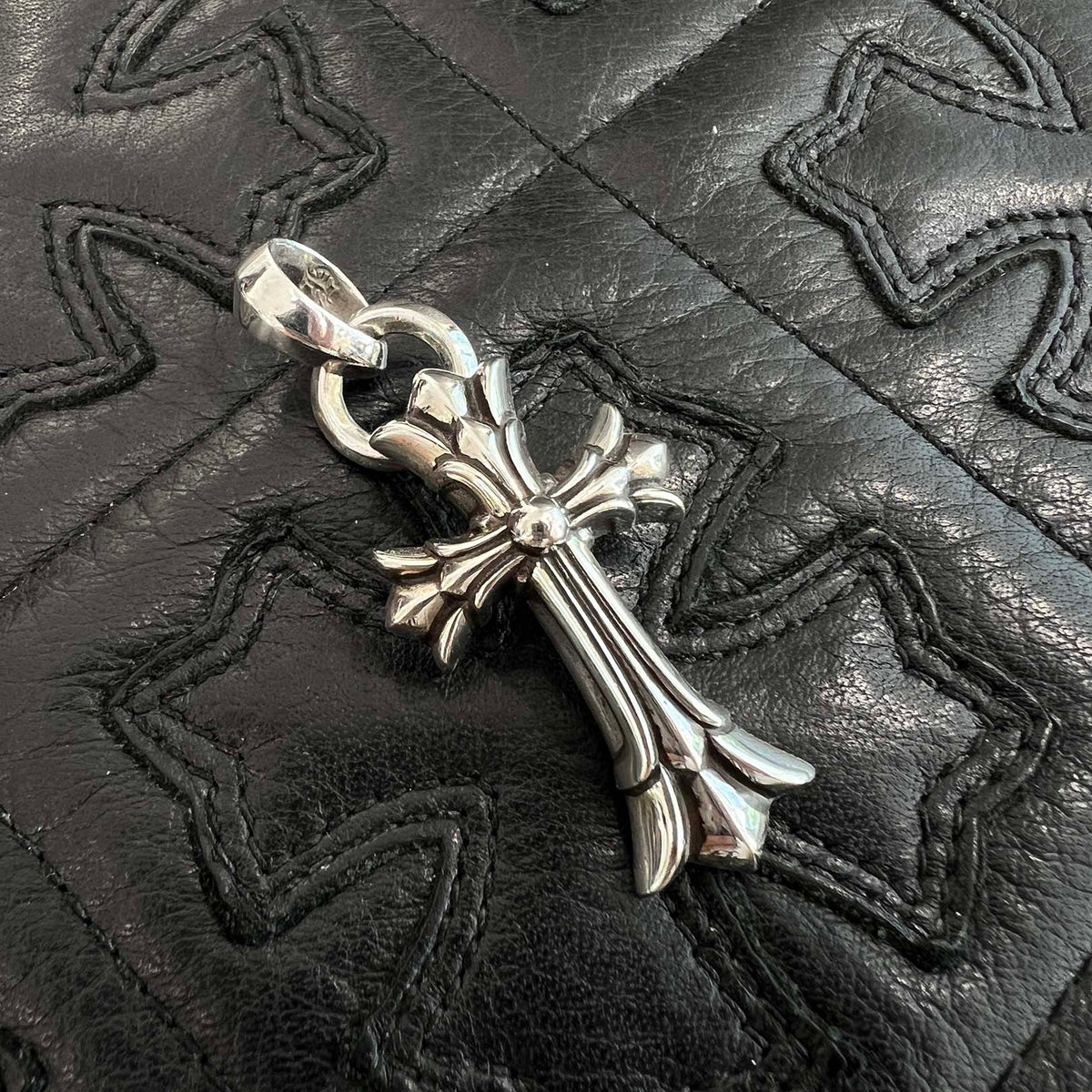 CHROME HEARTS Double CH Cross Small Pendant Top With Bail クロムハーツ ダブル C ...